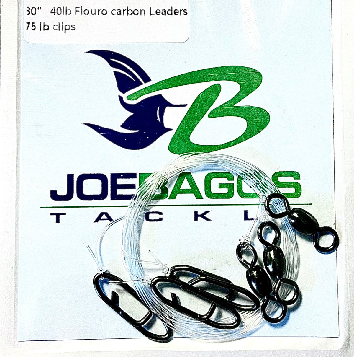 JoeBaggs Lure Leaders - Pretied Fishing Leaders with Swivel and Clip